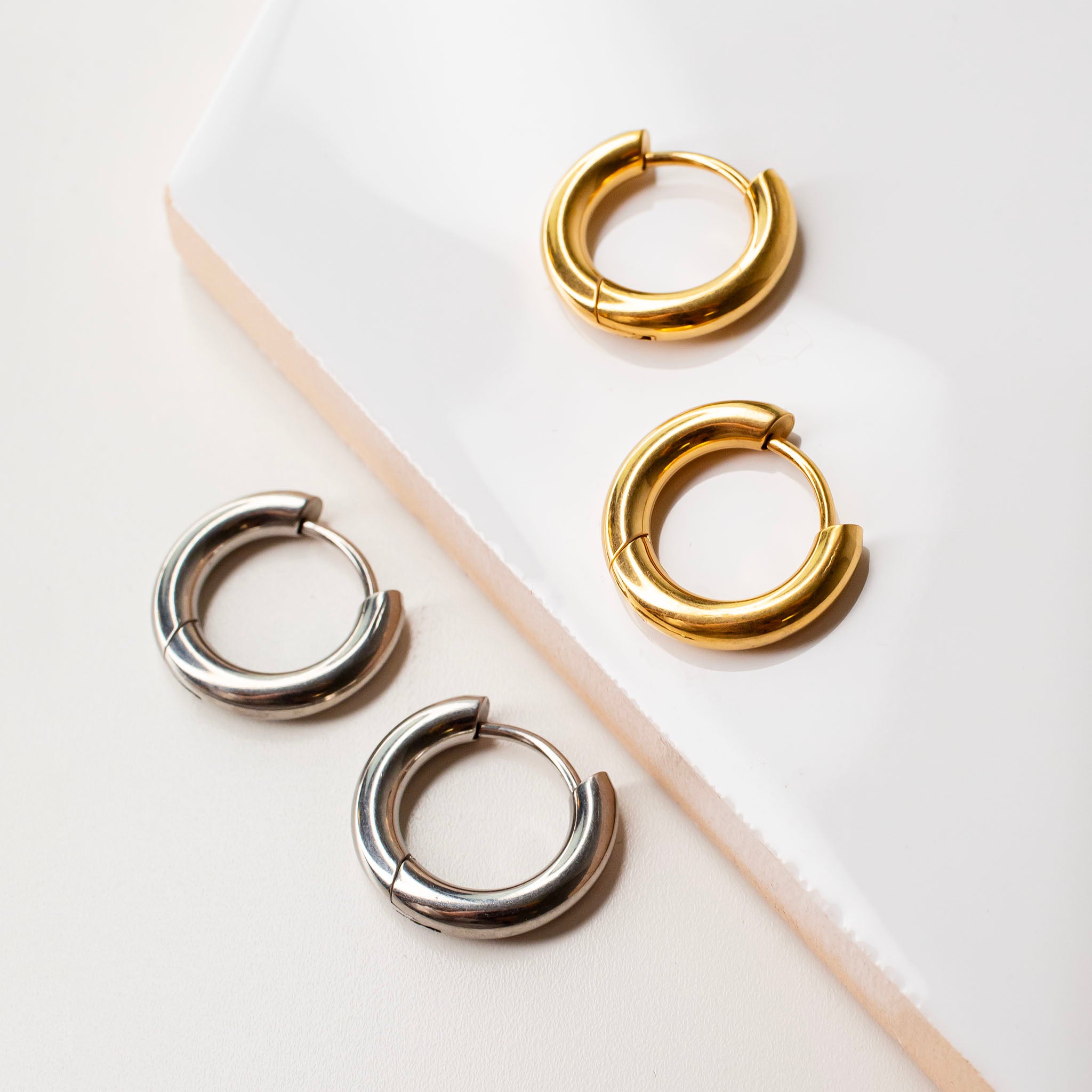 Dainty Donut Locking Huggie Earrings - Pair – Grayling
