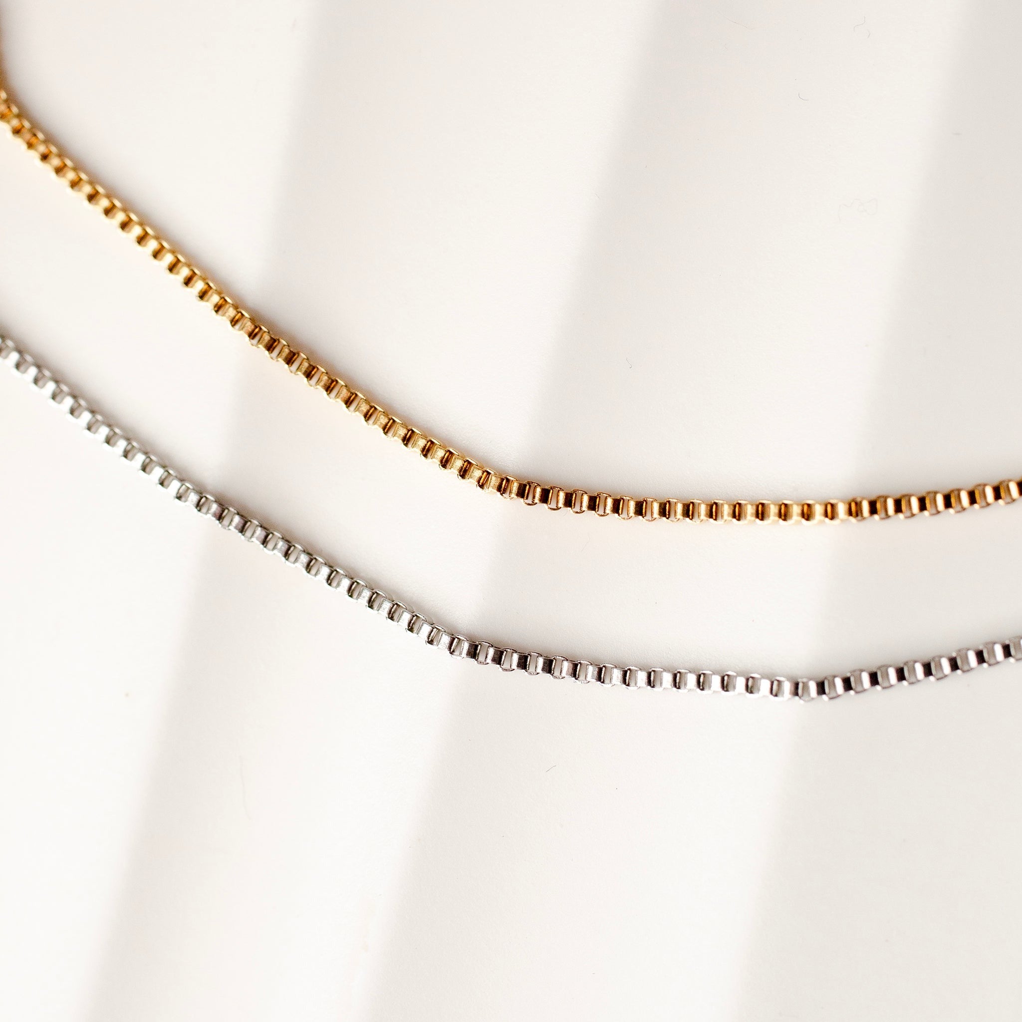 Emma Waterproof Beveled Box Chain Necklace – Grayling