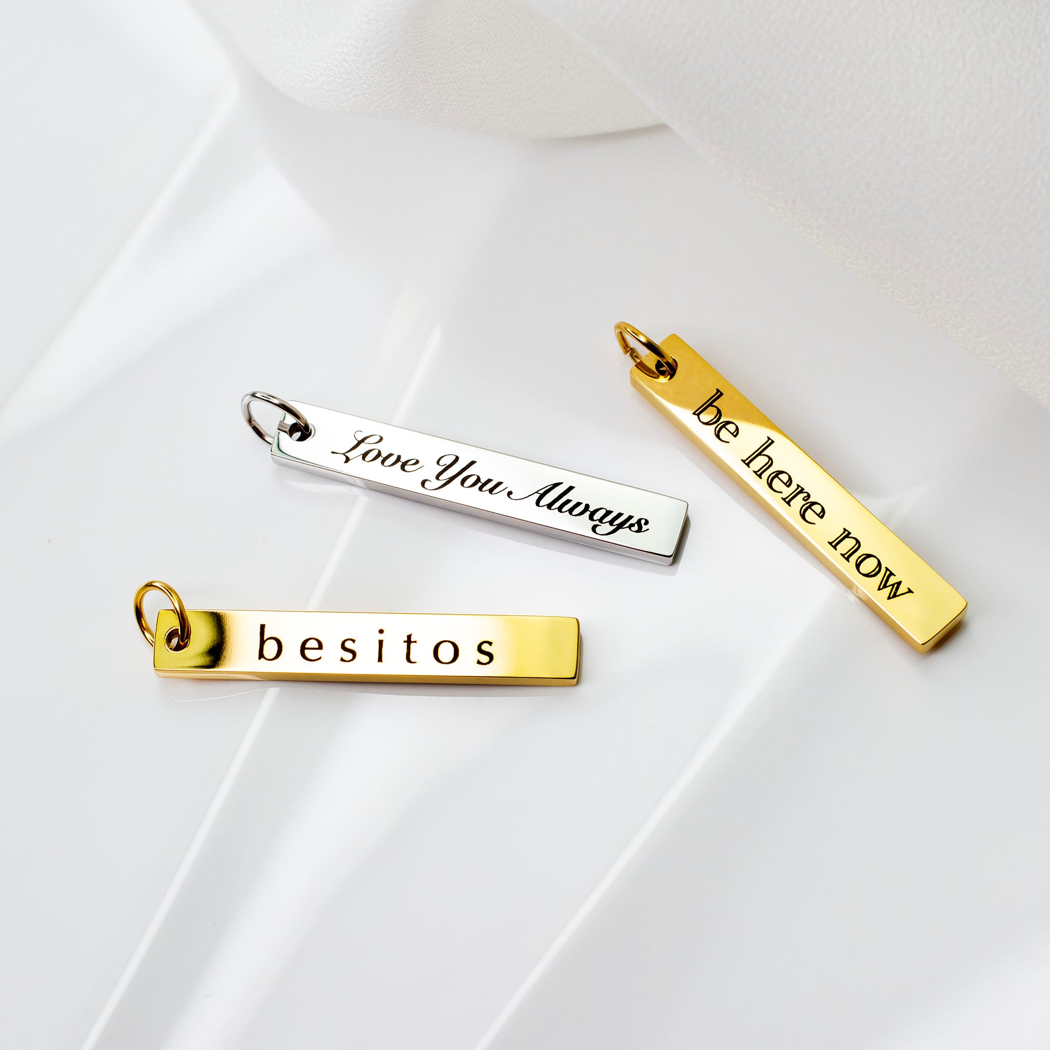 Extra Charm for Luca Engraved Vertical Name Bar Necklace - Personalize ...