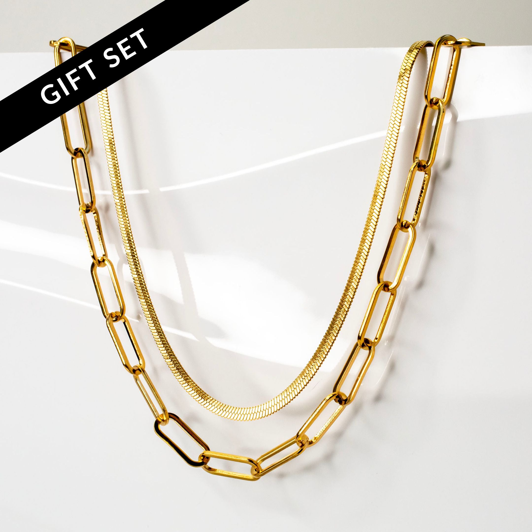 Waterproof Majorca + Gigi Chain Necklace Layering Set – Grayling