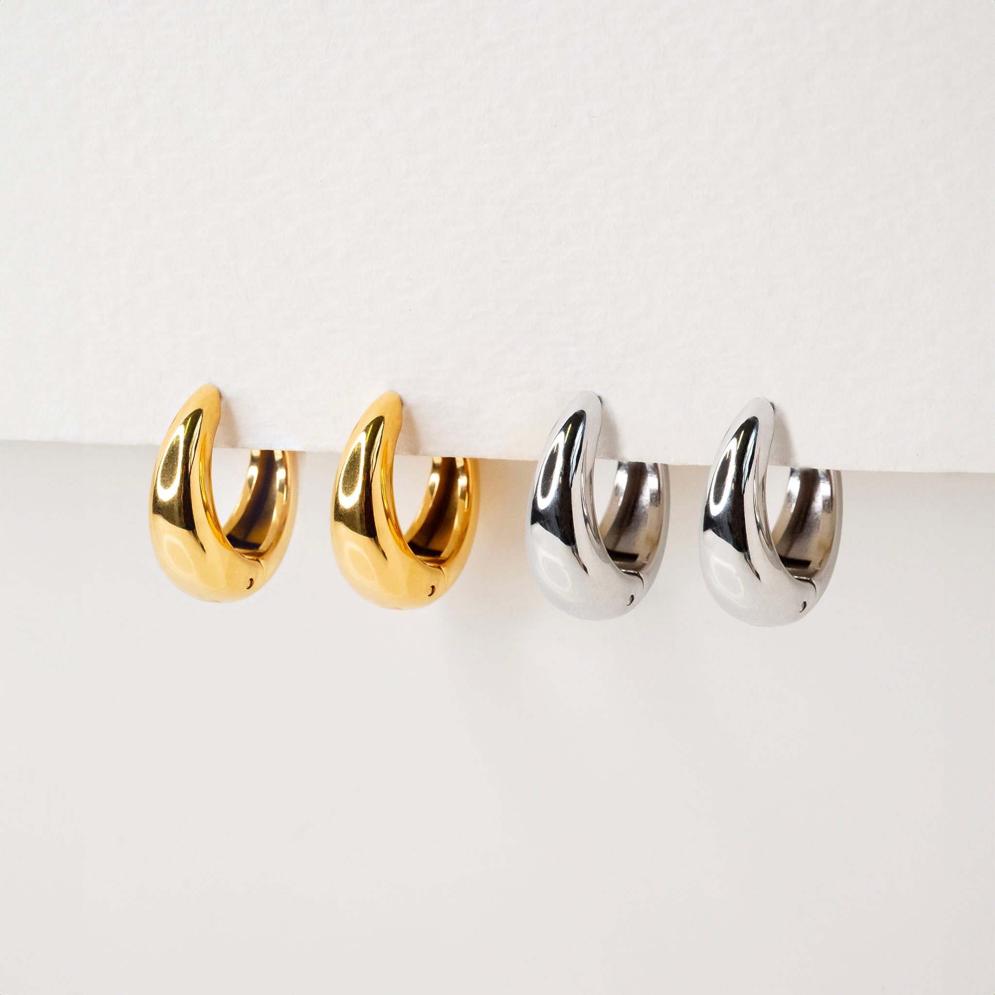 Romy Tapered Locking Sleeper Hoop Earrings - Pair – Grayling